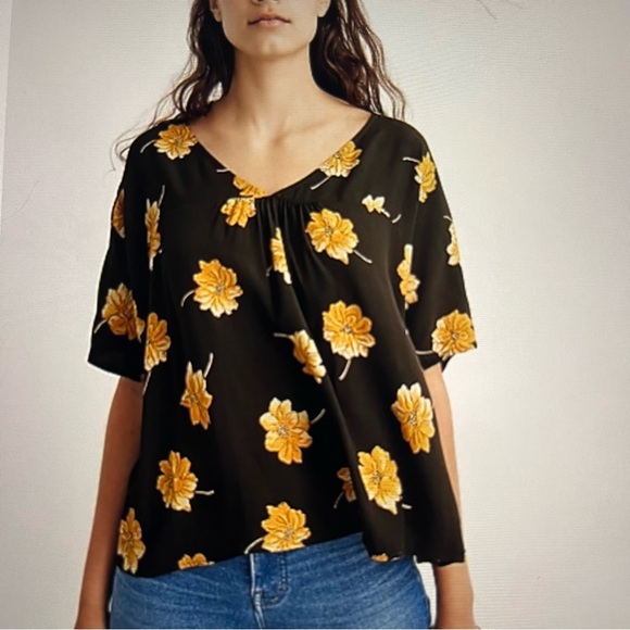 Madewell | Tops | Madewell Green Floral Prairie Core Cottage Core ...